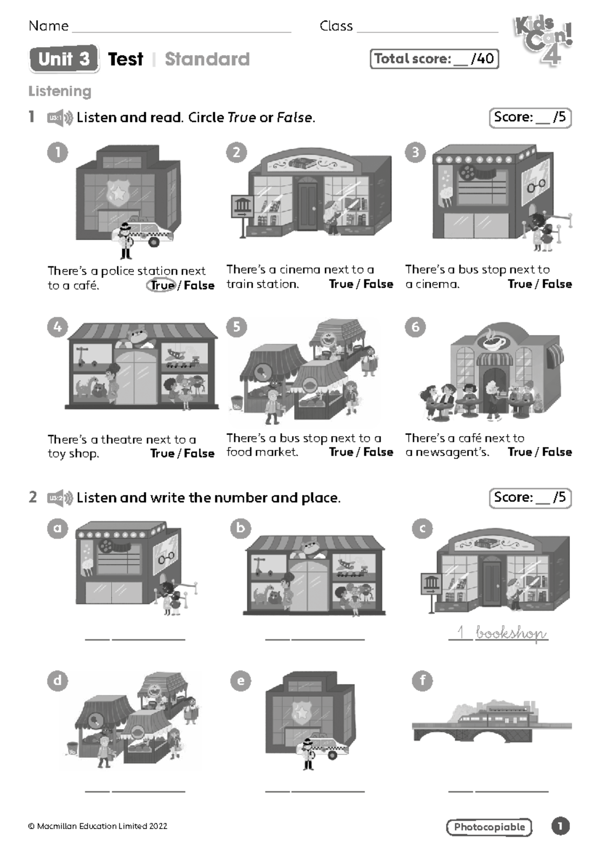 Listening and Speaking Activities for Town Vocabulary - KC4 U03 - Studocu