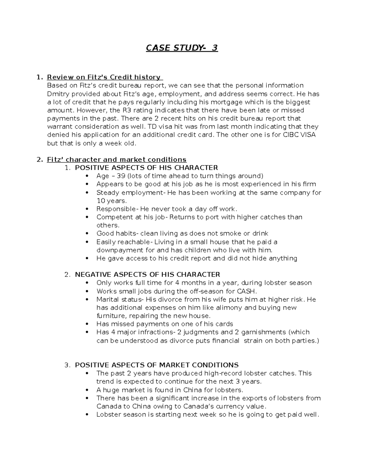 CASE Study 3 - This is for chapter 3 - CASE STUDY- 3 1. Review on Fitz ...