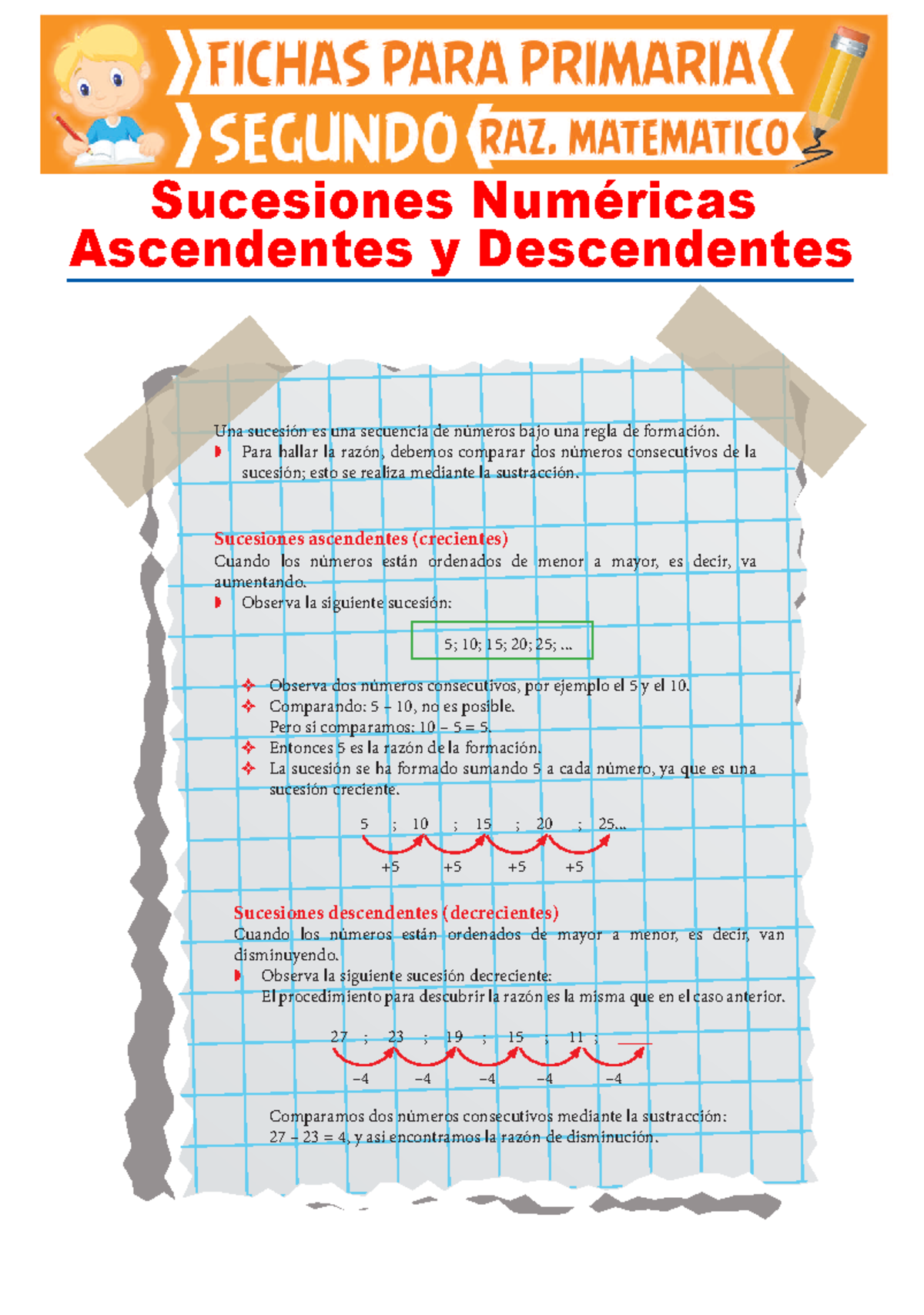 Secuencias Numericas Ascendentes Y Descendentes Worksheet - Infoupdate.org