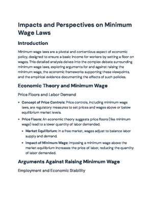 Debates on Minimum Wage Increases: Impacts and Economic Perspectives ...