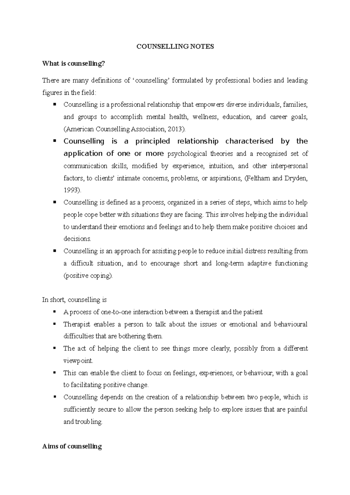 Counselling Notes: Understanding the Counselling Process and Benefits ...