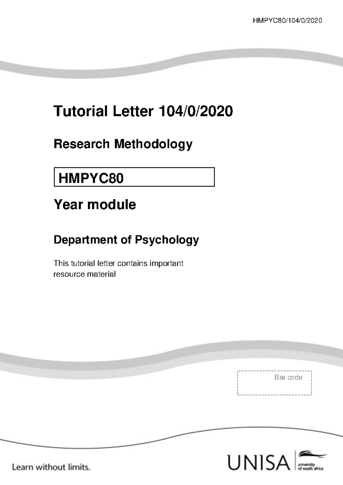 Turnitin FAQ for registered Unisa postgraduate students - UNISA ...