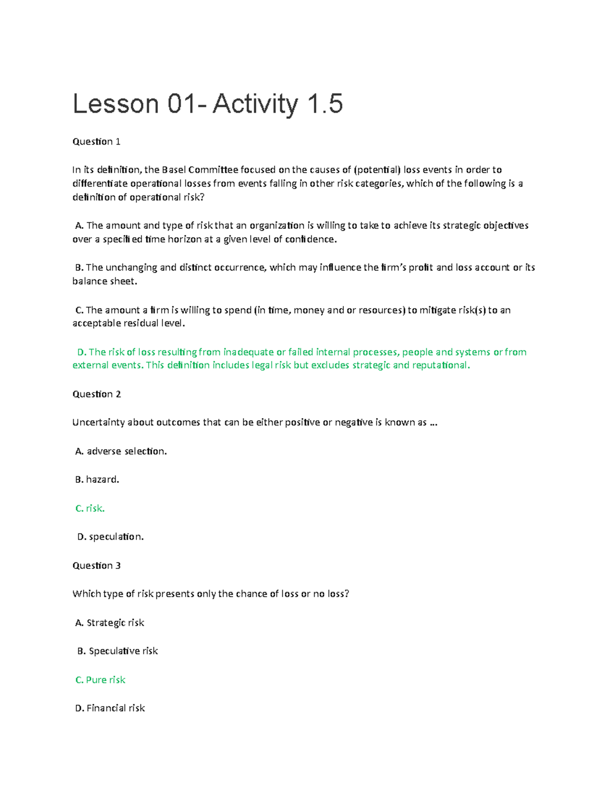 Lesson 01 Overview and Key Concepts in RSK4801 - Studocu