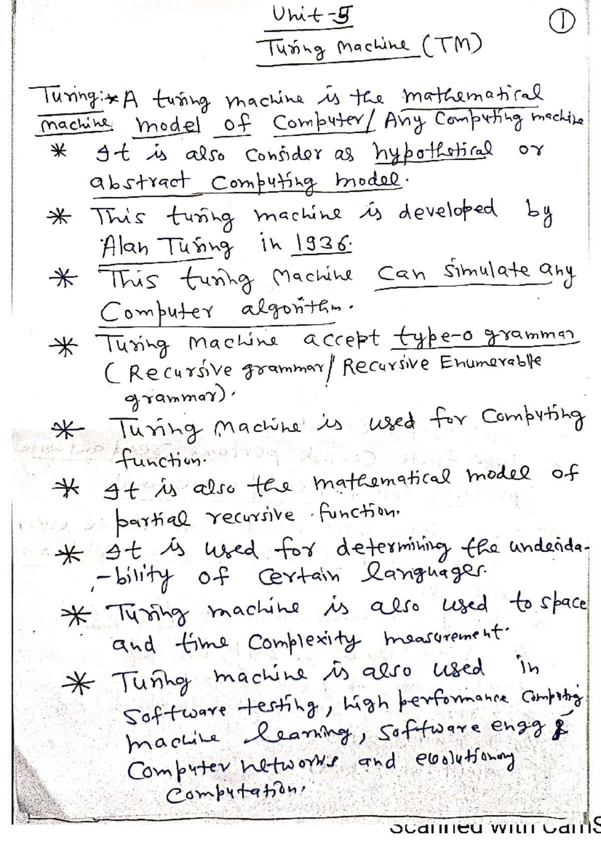 TAFL 5: Comprehensive Notes on Turing Machines and Their Applications ...