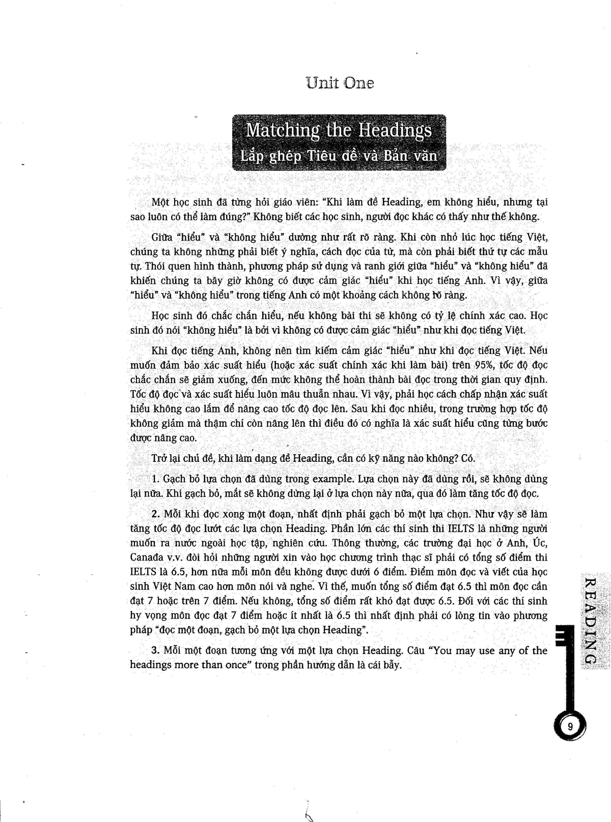 Reading Strategies for IELTS: Matching Headings Techniques - Studocu