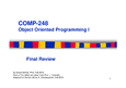 COMP 248 - Concordia - Object-Oriented Programming I - Studocu