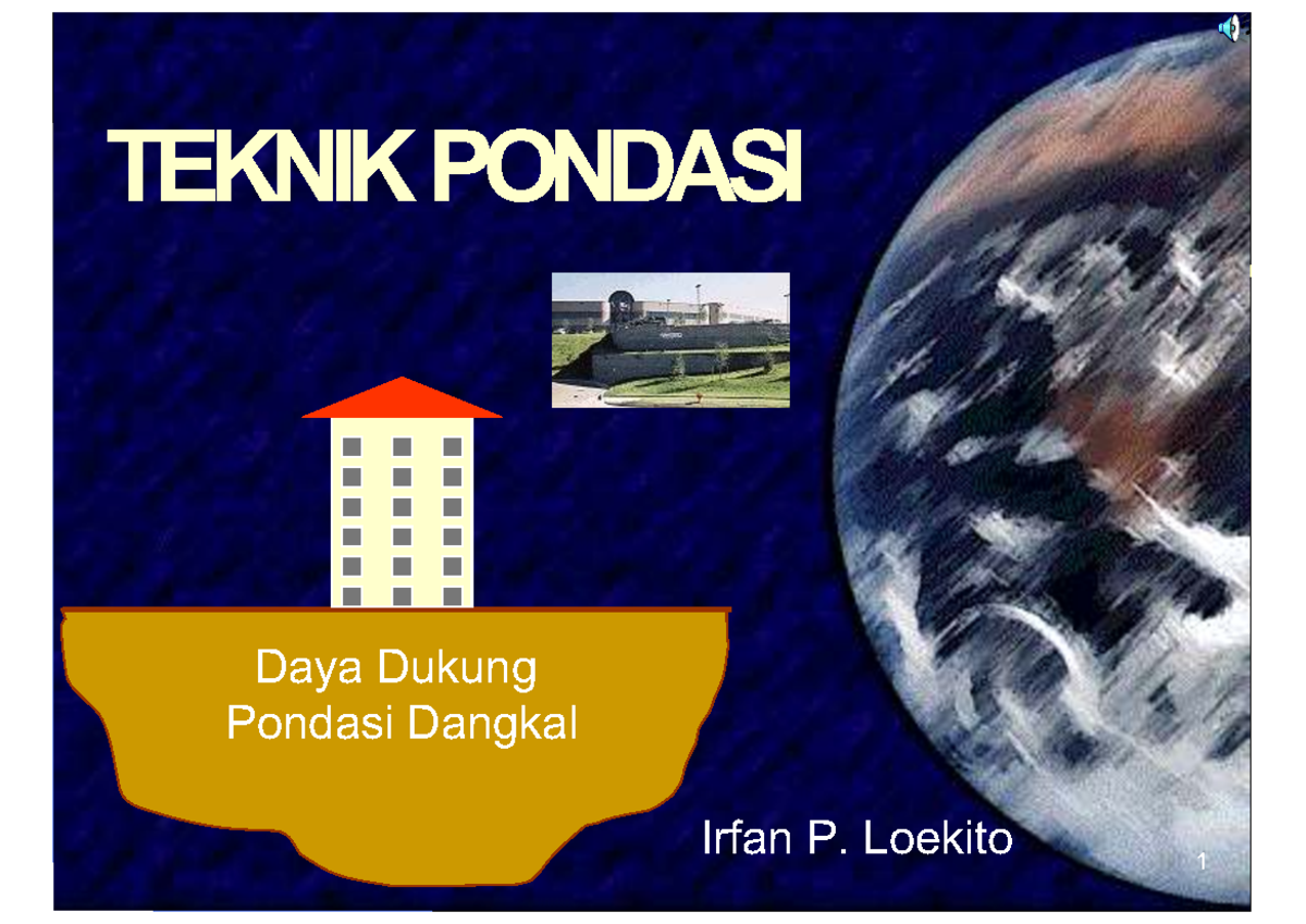 Daya Dukung Pondasi Dangkal: Teori dan Contoh Soal (SIVA 1) - Studocu