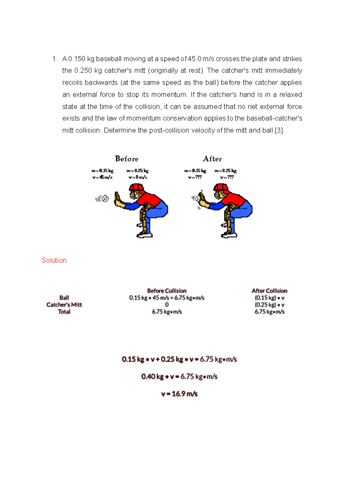 Tutorial 4: Momentum Conservation Problems and Solutions - Studocu