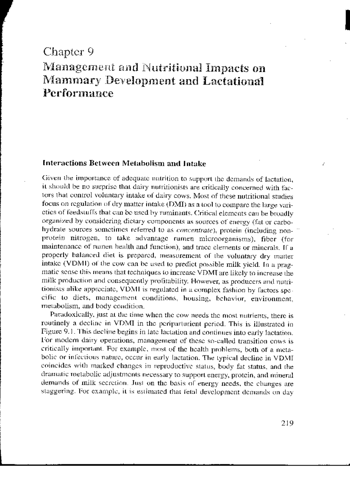Chapter 9: Management and Nutritional Impacts on Mammary Development ...