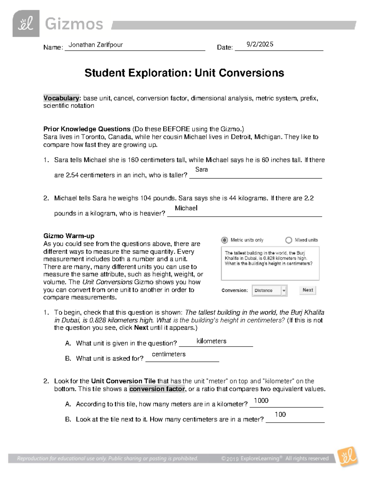 Unit Conversion SE-3: Exploring Dimensional Analysis and Metric System ...