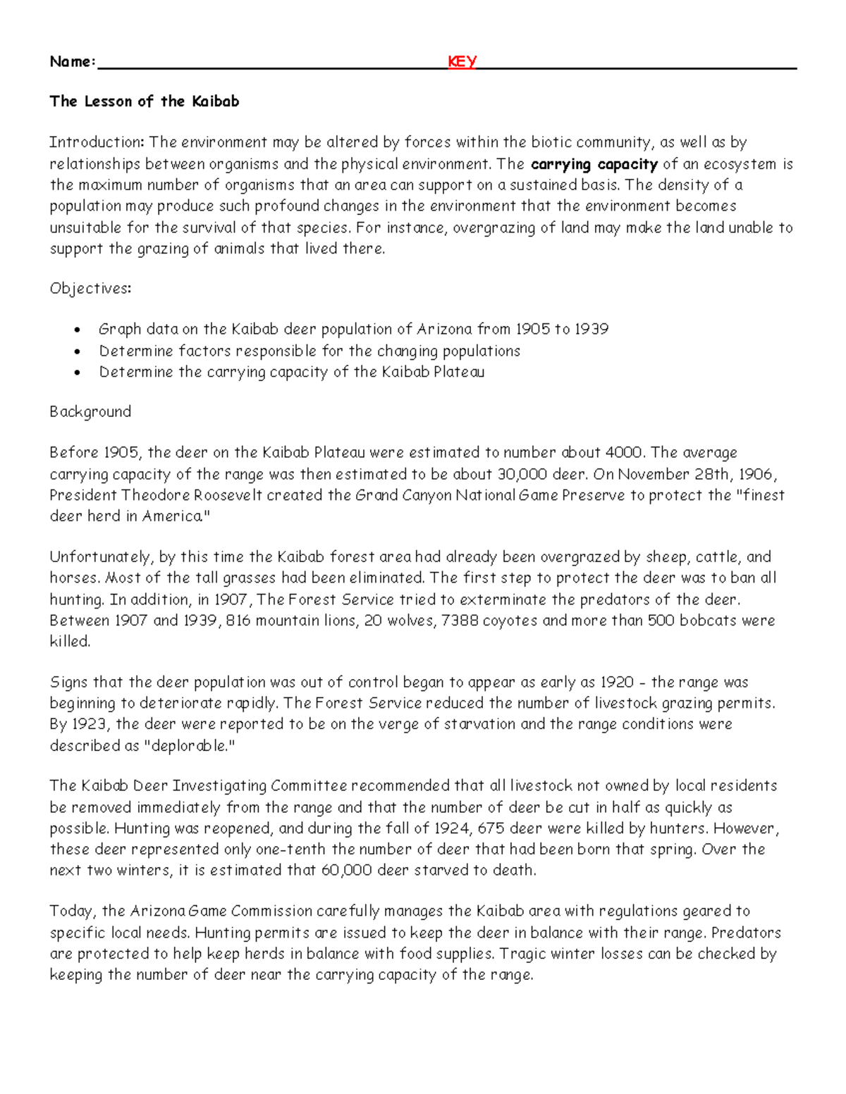 The Lesson of the Kaibab Ecosystem: Key 1617 Insights and Analysis ...