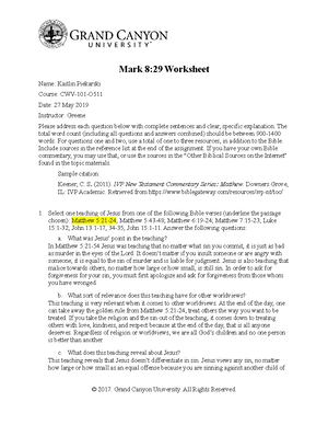 CWV-101 Topic 5 discussions - Topic 5 DQ 1 After reading the account of ...