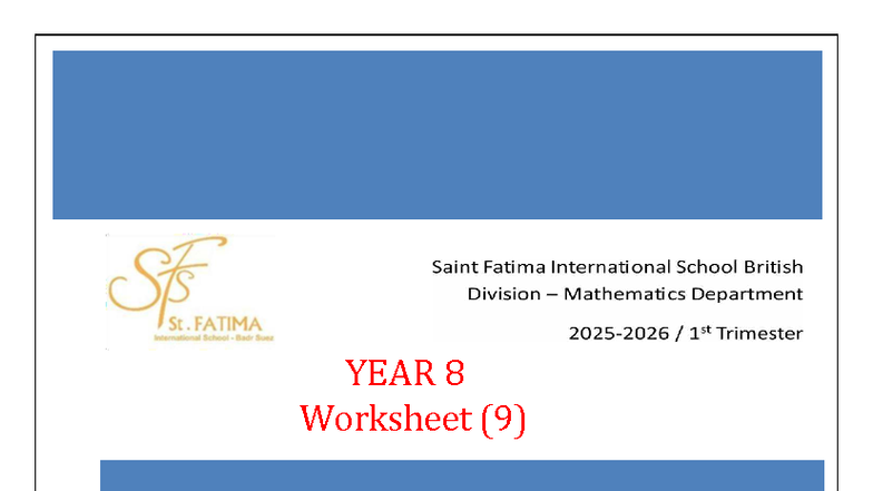 YEAR 8 Worksheet (9) on Simple Interest & Ratio Proportion - Studocu