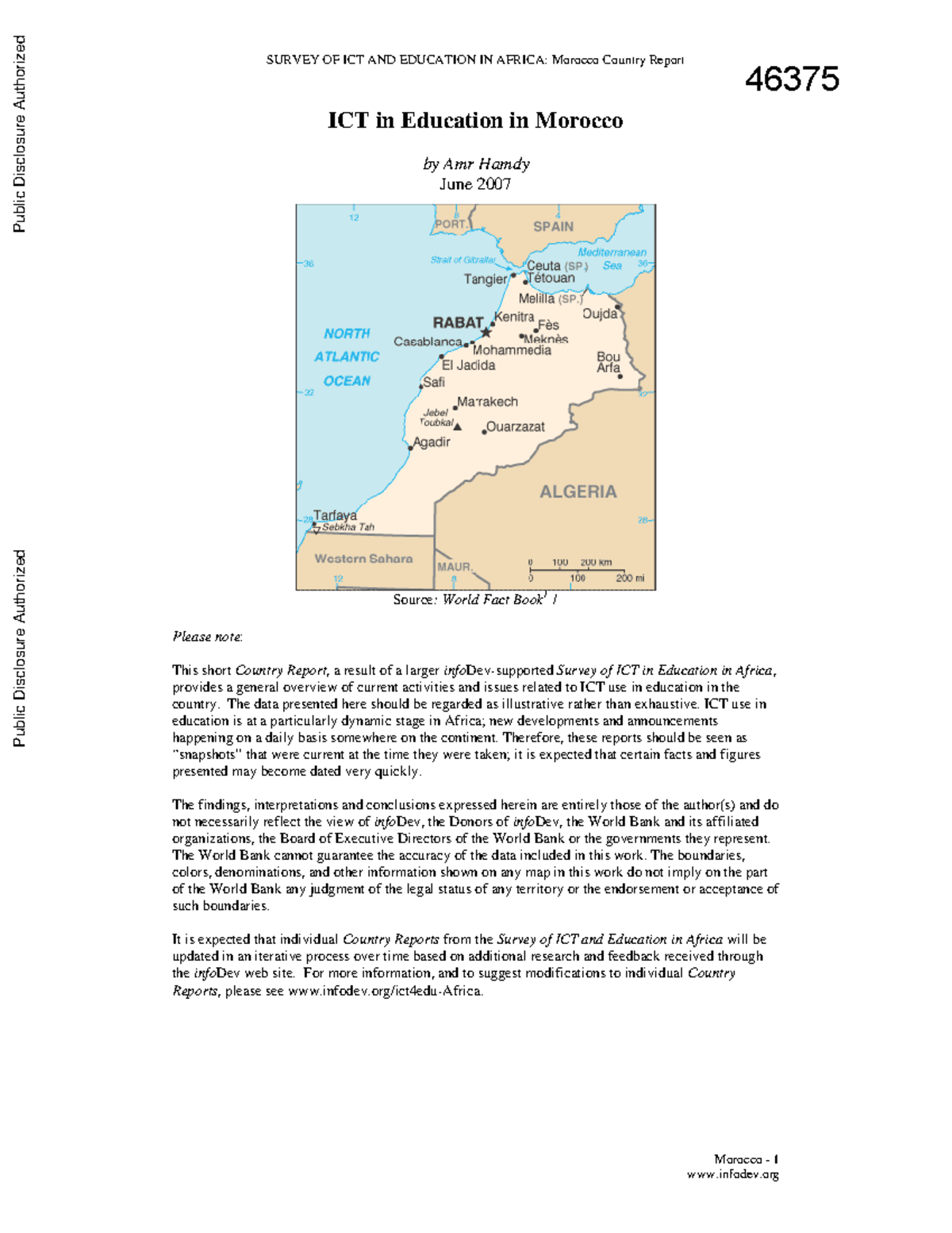 Survey of ICT in Education: Morocco Country Report (MRL-46375) - Studocu