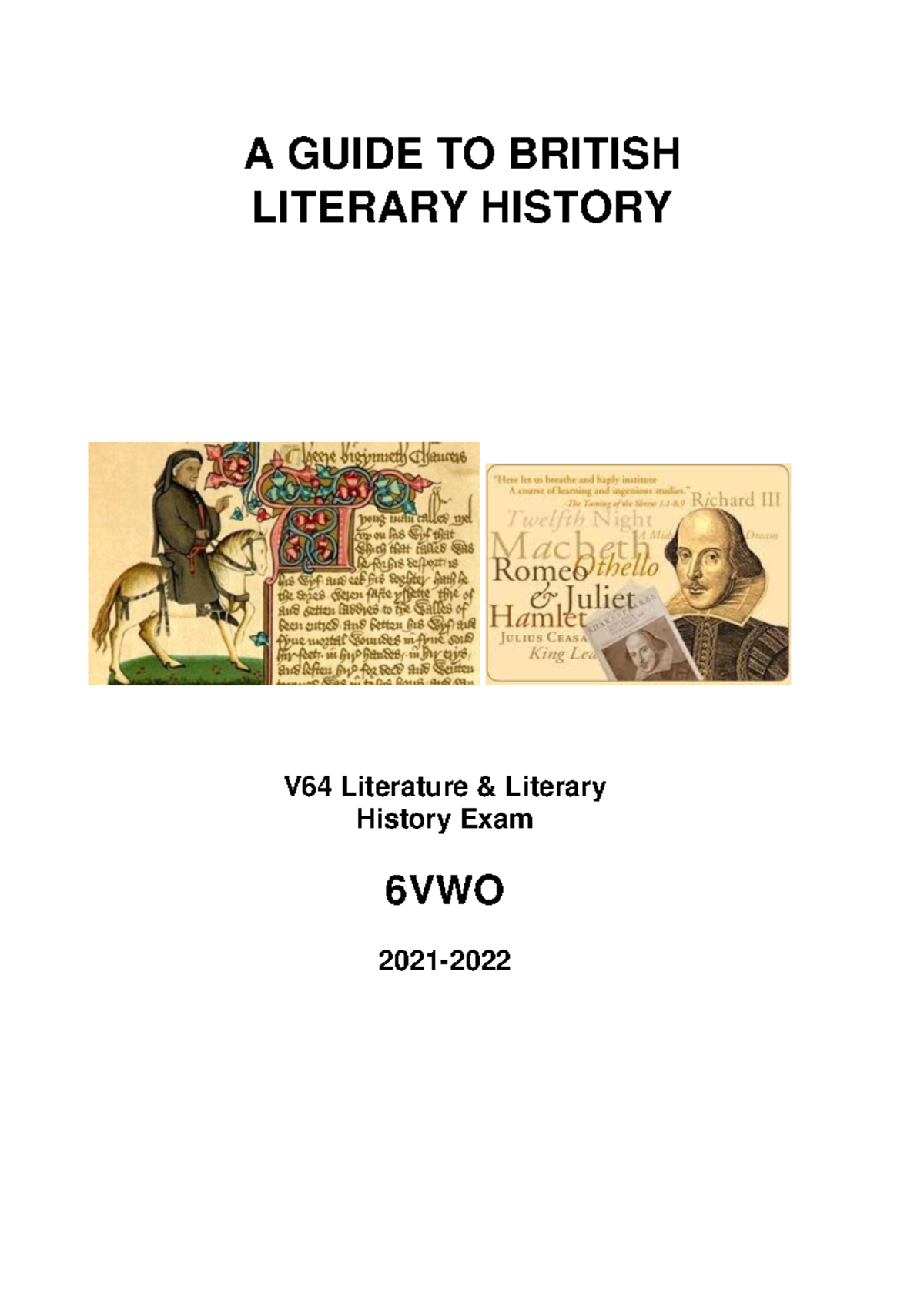 **V64 British Literary History Overview: Key Periods & Analysis ...