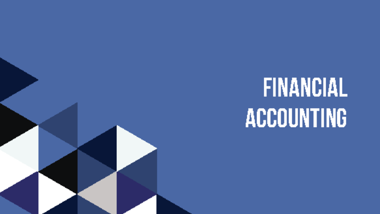 FA-2022 Handbook: Introduction to Financial Accounting - Studocu