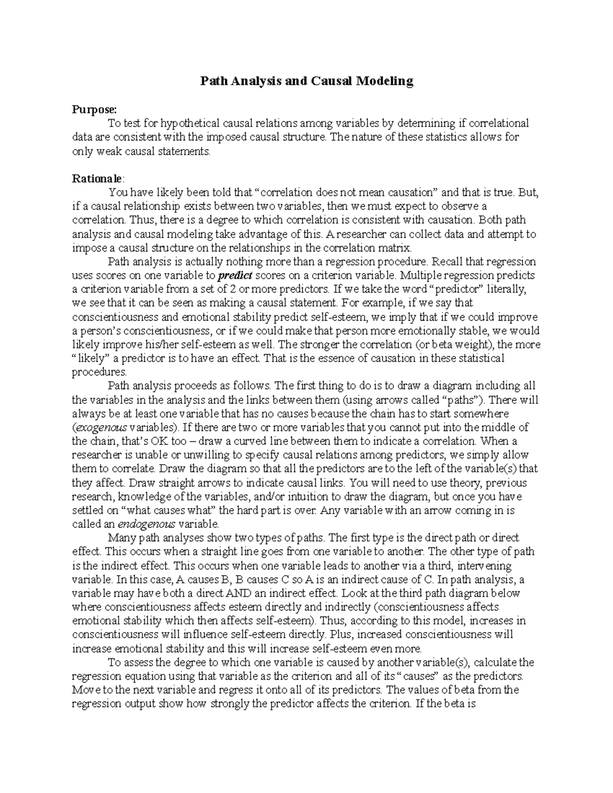 13. Path Analysis and Causal Modeling: Understanding Relationships and ...