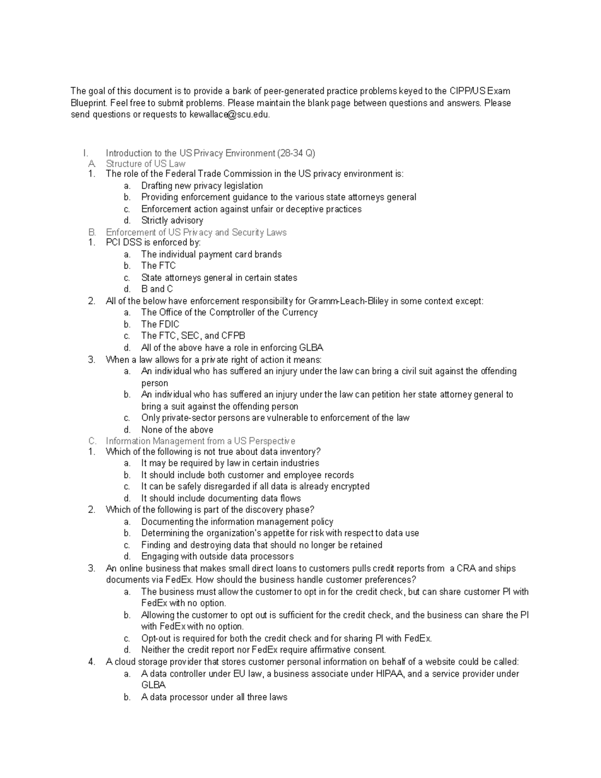CIPP/US Practice Questions: Comprehensive Question Bank for Exam Prep ...