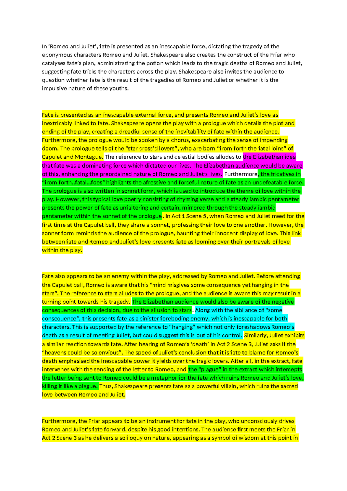 Fate & Tragedy in 'Romeo and Juliet': An Analytical Essay - Studocu