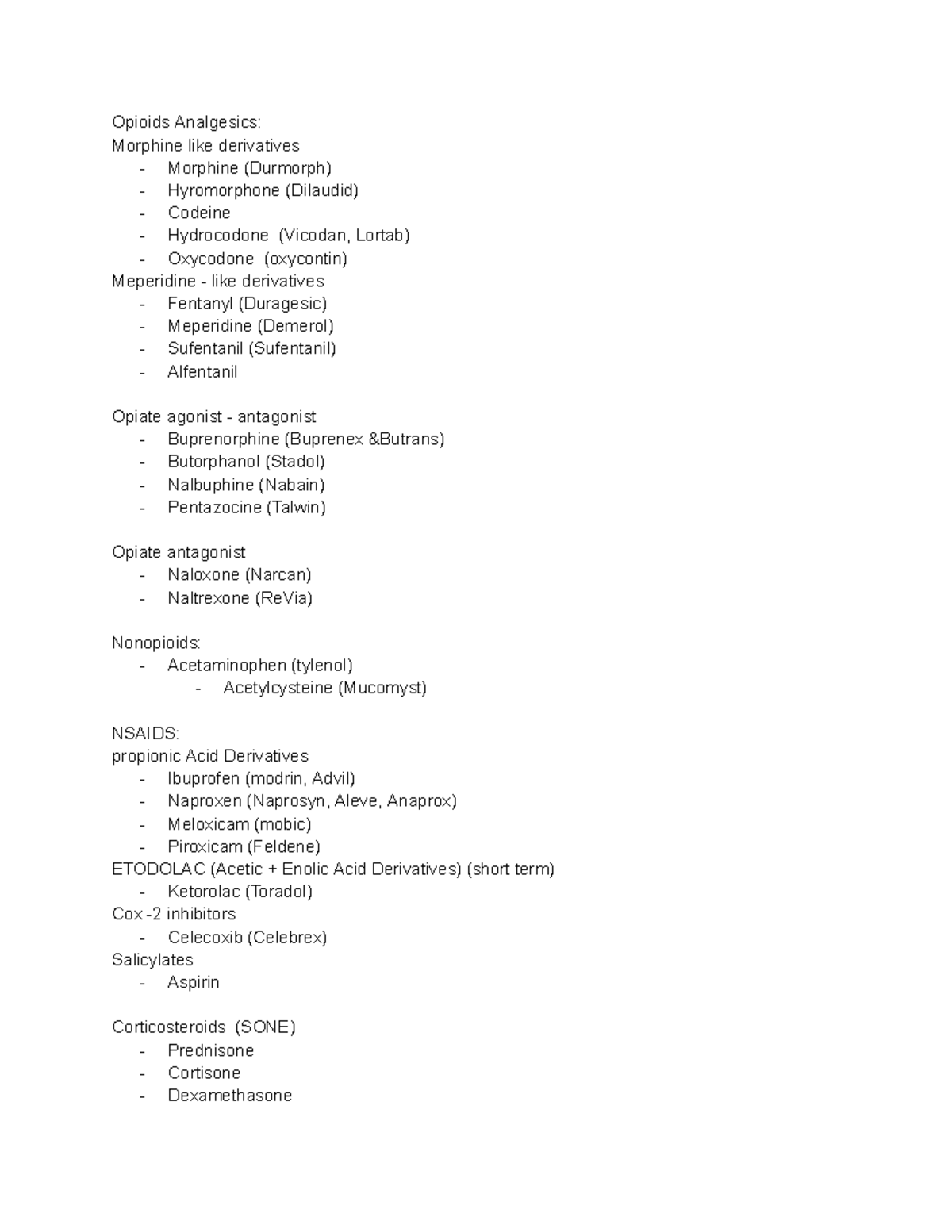 Pharmacology 101: Overview of Key Drug Classes and Examples - Studocu