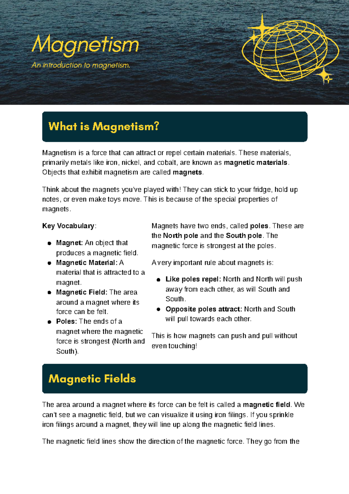 Magnetism: An Intro to Magnetic Forces & Applications (20260414) - Studocu