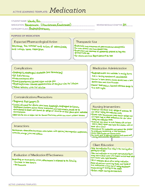 Active learning template: Potassium supplements review module - Studocu