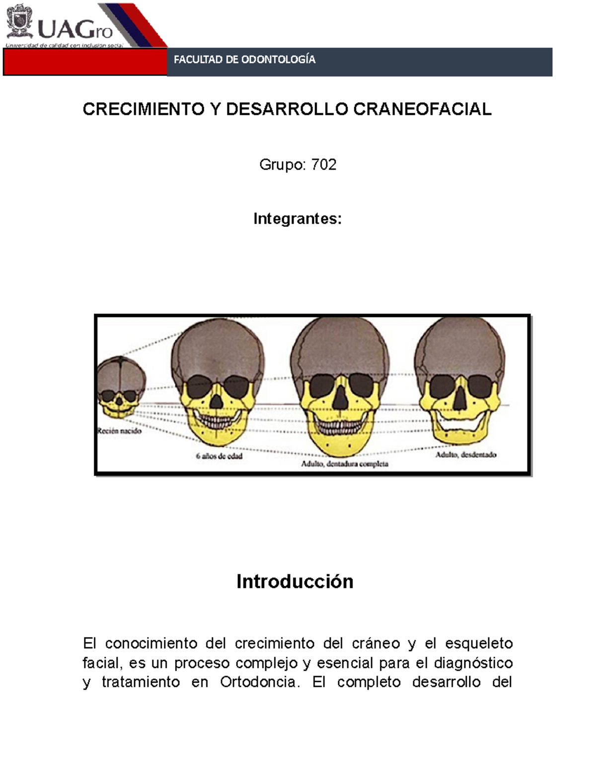 Crecimiento y Desarrollo Craneofacial: Resumen Grupo 702 - Studocu
