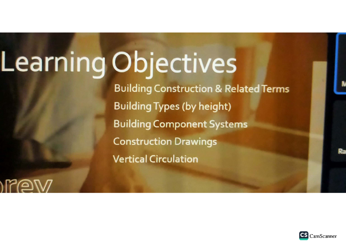 Introduction B-TECH 3 - BT3 - Learning Objectives Building Construction ...