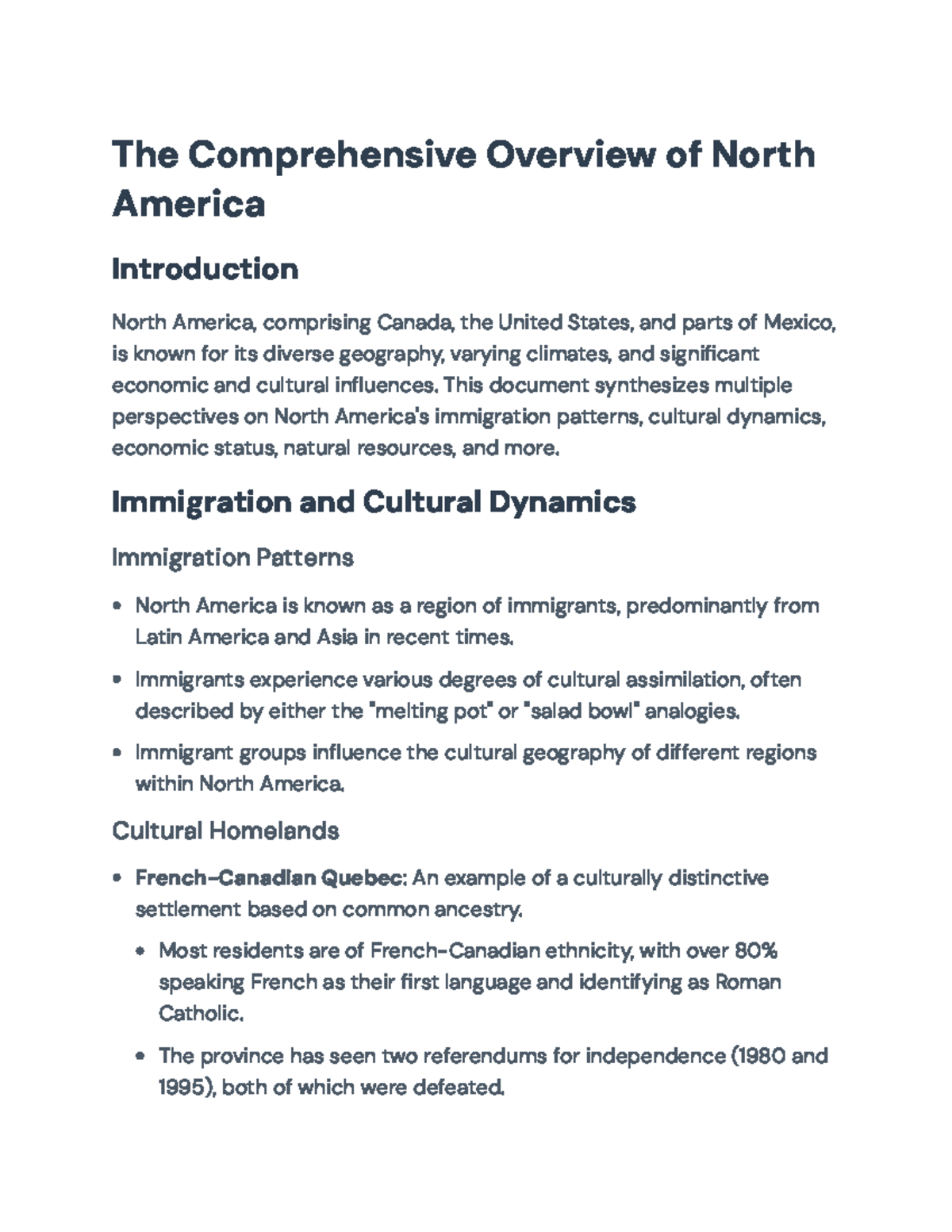 Comprehensive Overview of North America: Geography, Culture & Economy ...