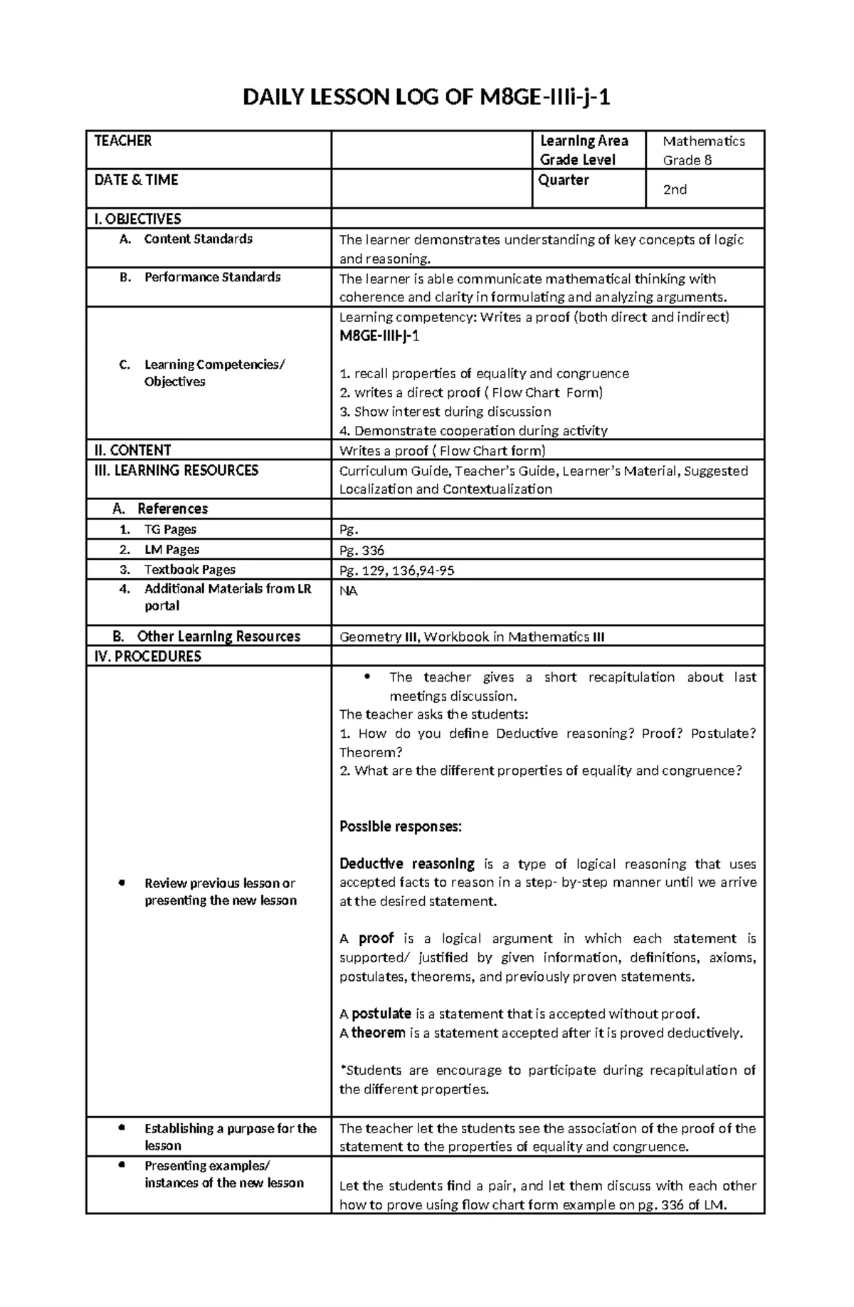 512539267 Teaching Intership Learning Task 9 - Desired Learning ...