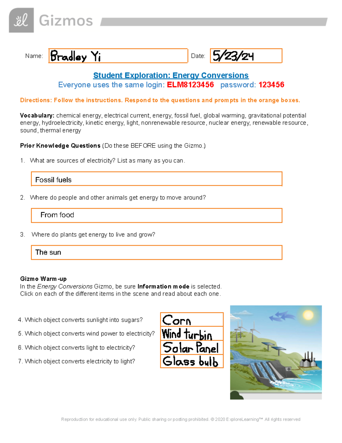 Gizmo Energy Conversions: Understanding Energy Sources and Paths (ELM ...