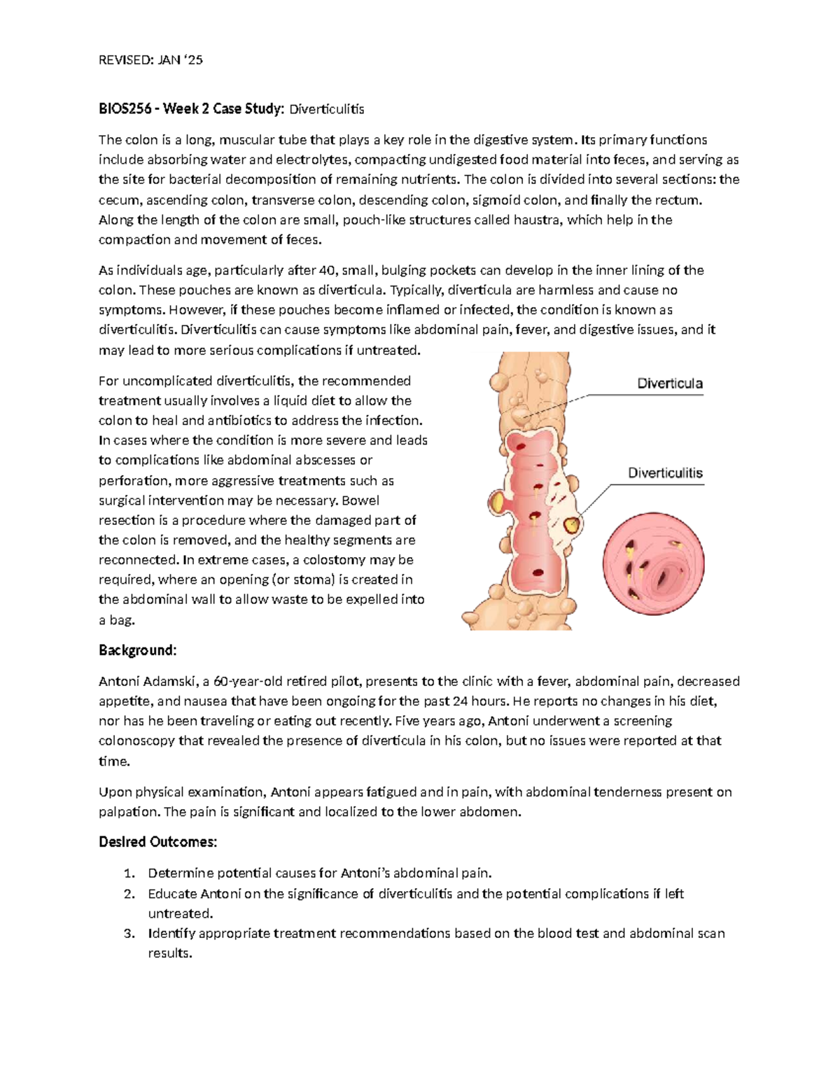 BIOS256 Week 2 Case Study: Understanding Diverticulitis in Patients ...