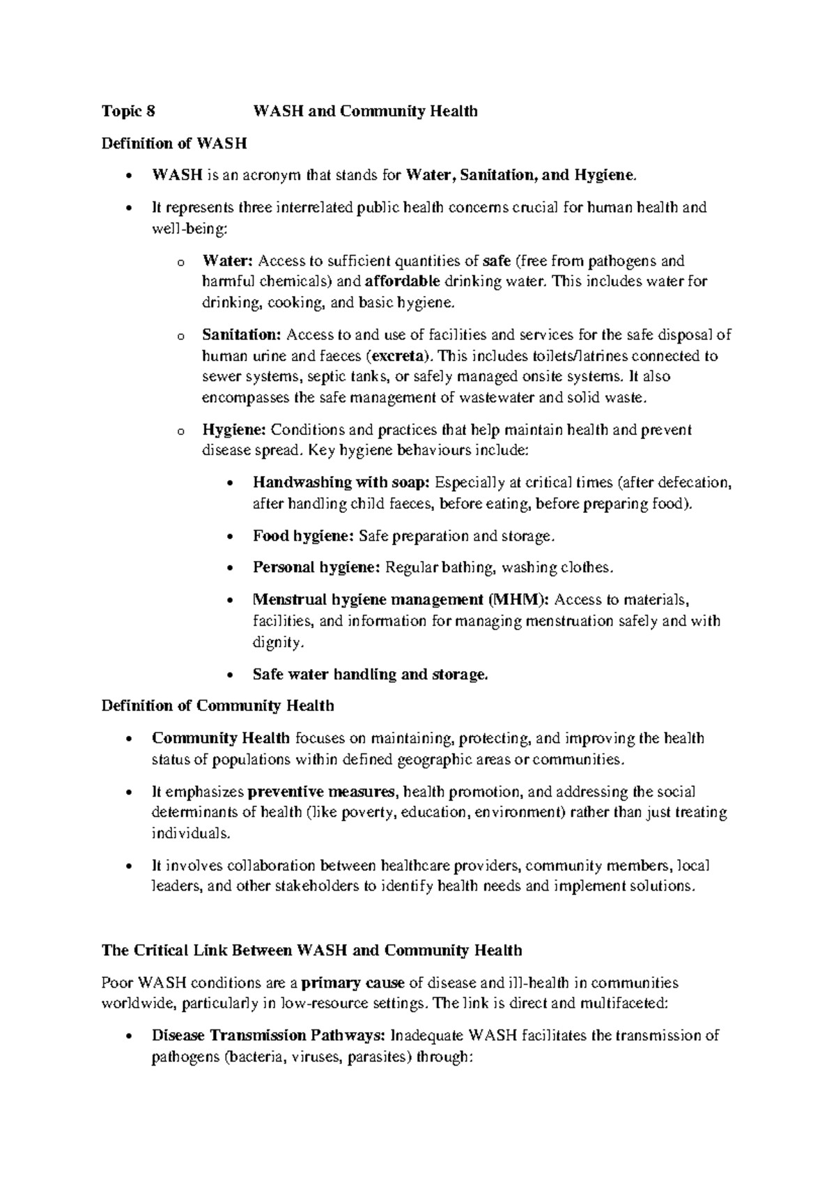 WASH and Community Health: Understanding Their Critical Link (260505 ...