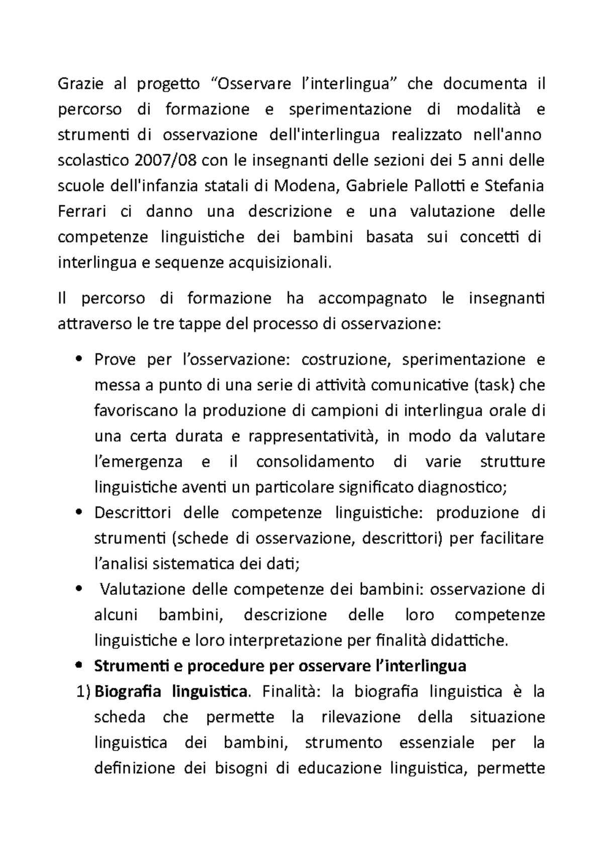 Esercitazioni di Lingua Applicata - Pallotti e Ferrari (Esame Orale) - Studocu