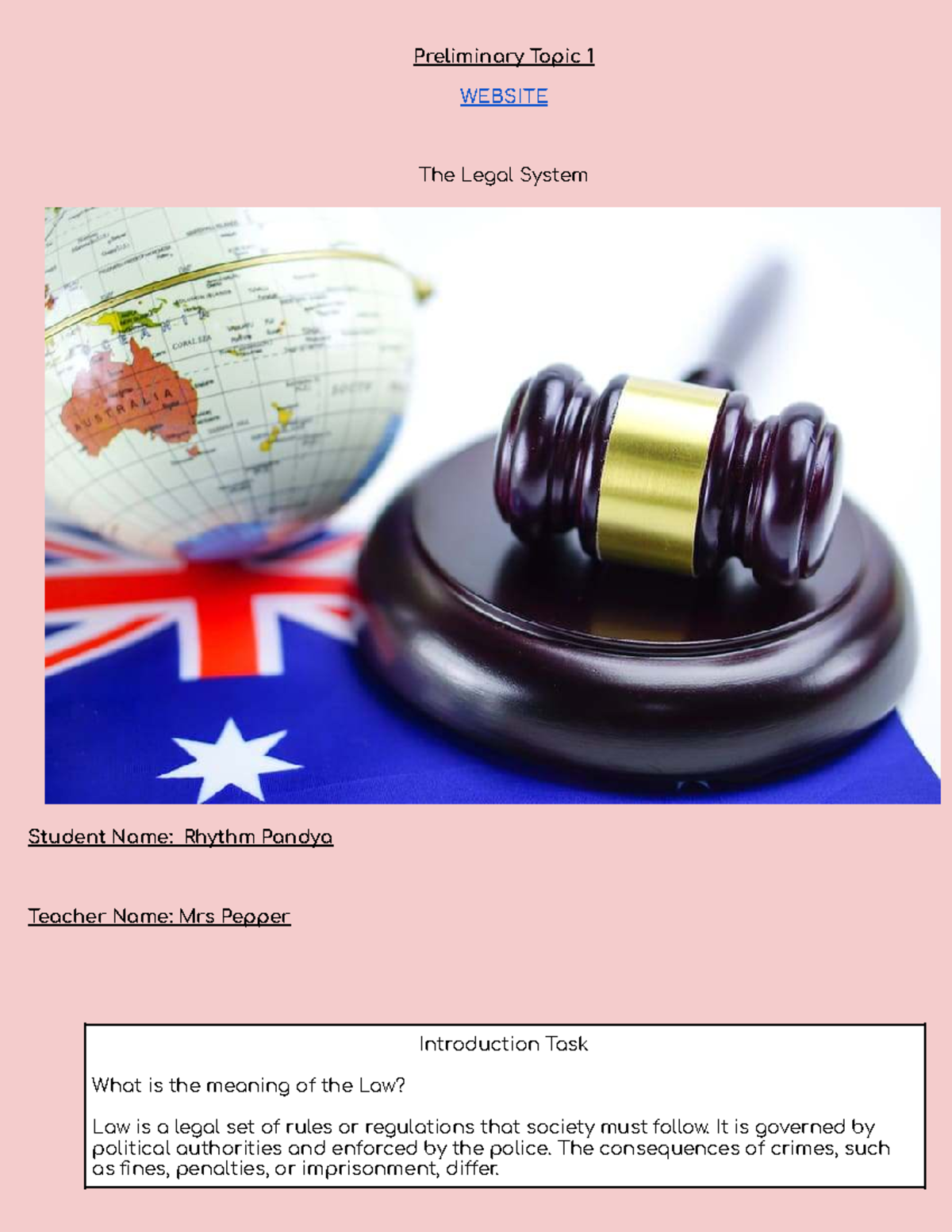 Legal System Overview: Key Principles & Legislative Processes (LAW101 ...