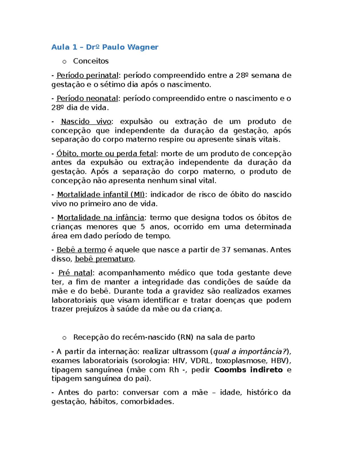 Aula 1 Conceitos Introdutórios A Pediatria Aula 1 Drº Paulo