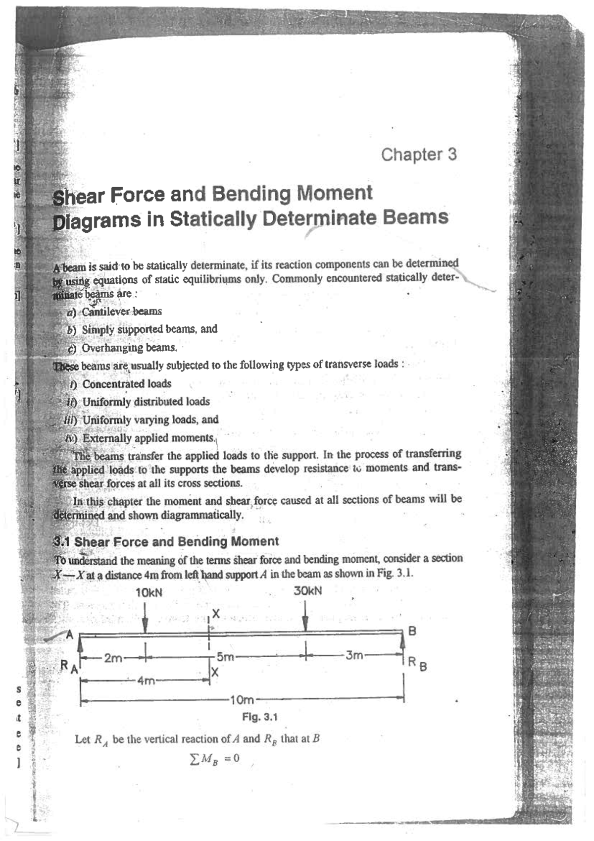 Applied Mechanics Study Guide: Shear Force and Bending Moments in Beams ...