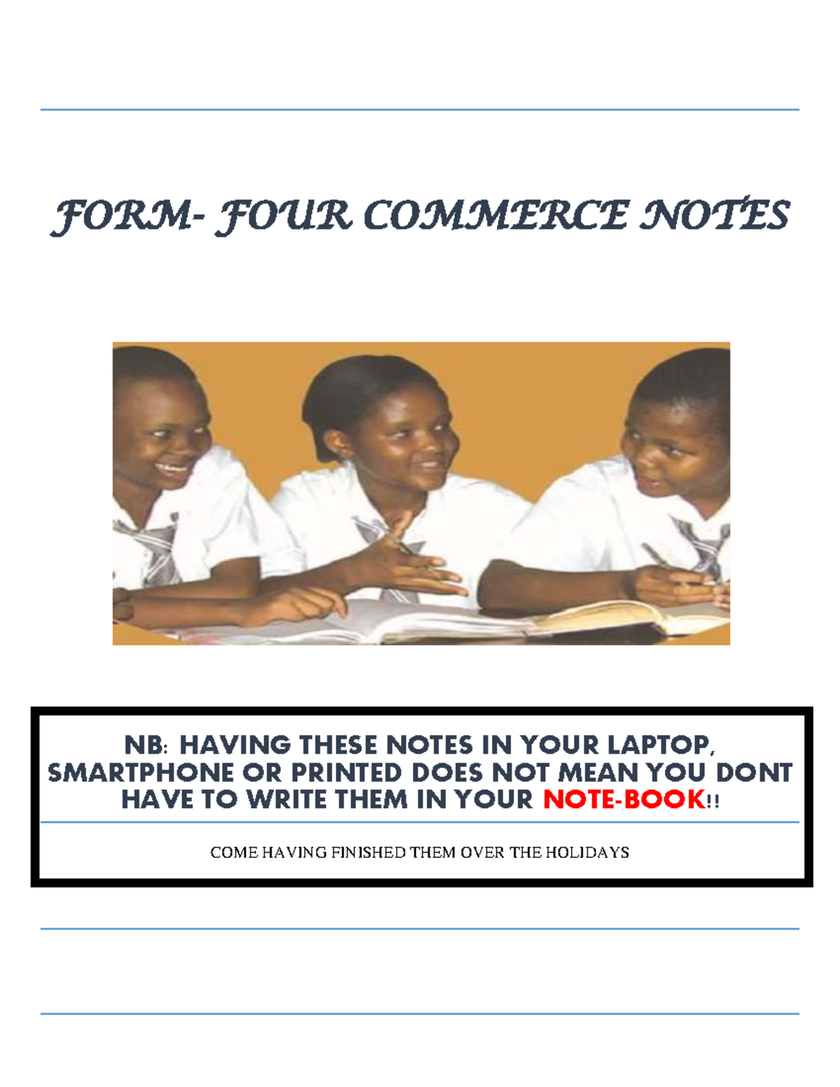 Commerce Form 4 Notes: Understanding Trade and Its Structure - Studocu