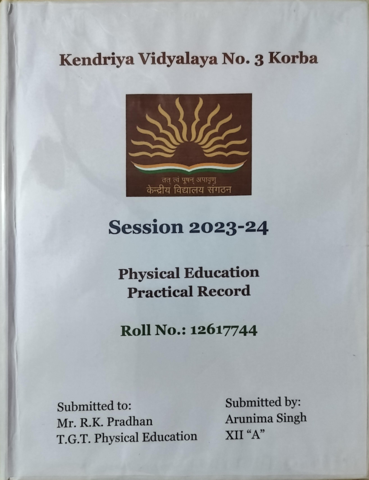 Physical Education Practical Record XII - CBSE Class 12 Fitness ...