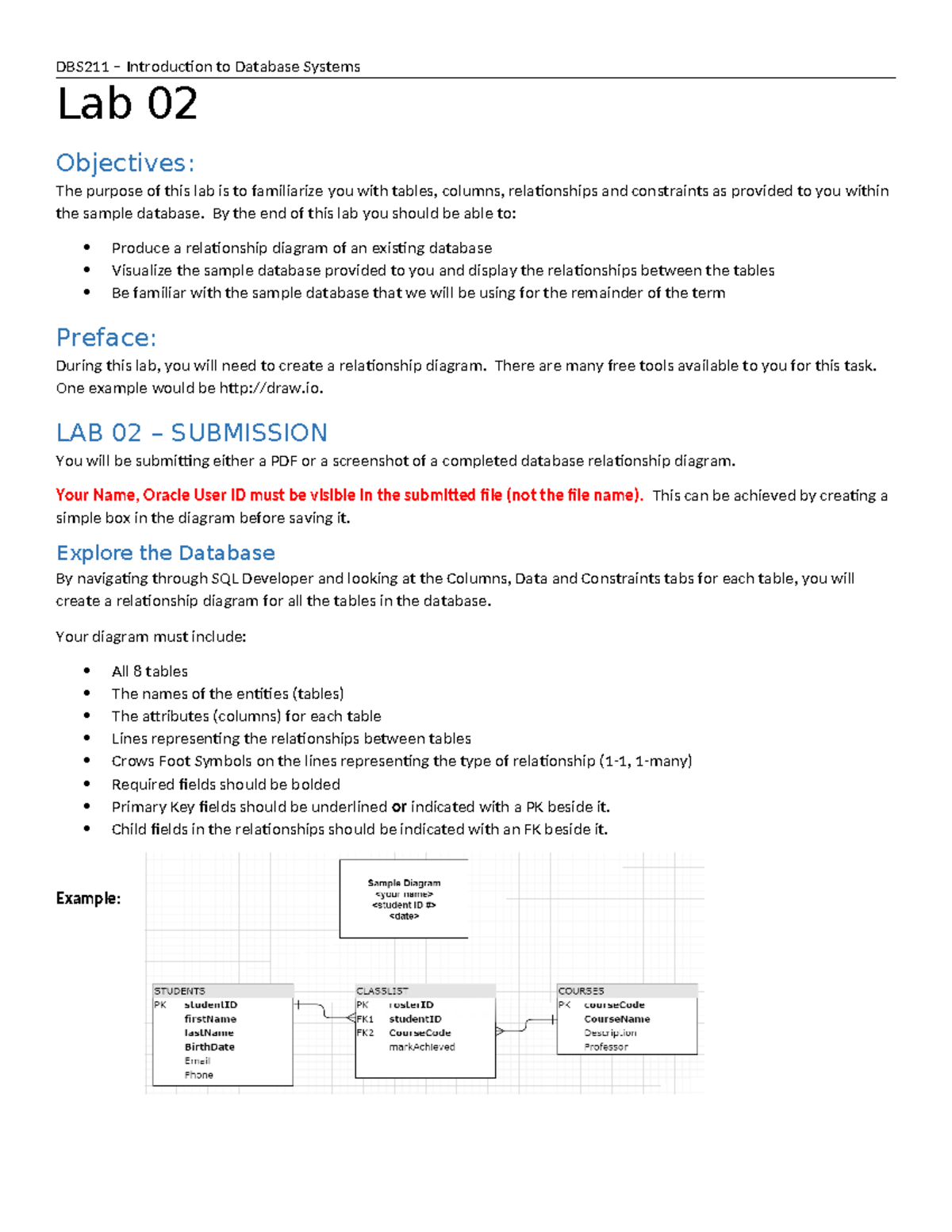 DBS211 Lab02 Relationships - DBS211 – Introduction to Database Systems Lab 02 Objectives: The ...