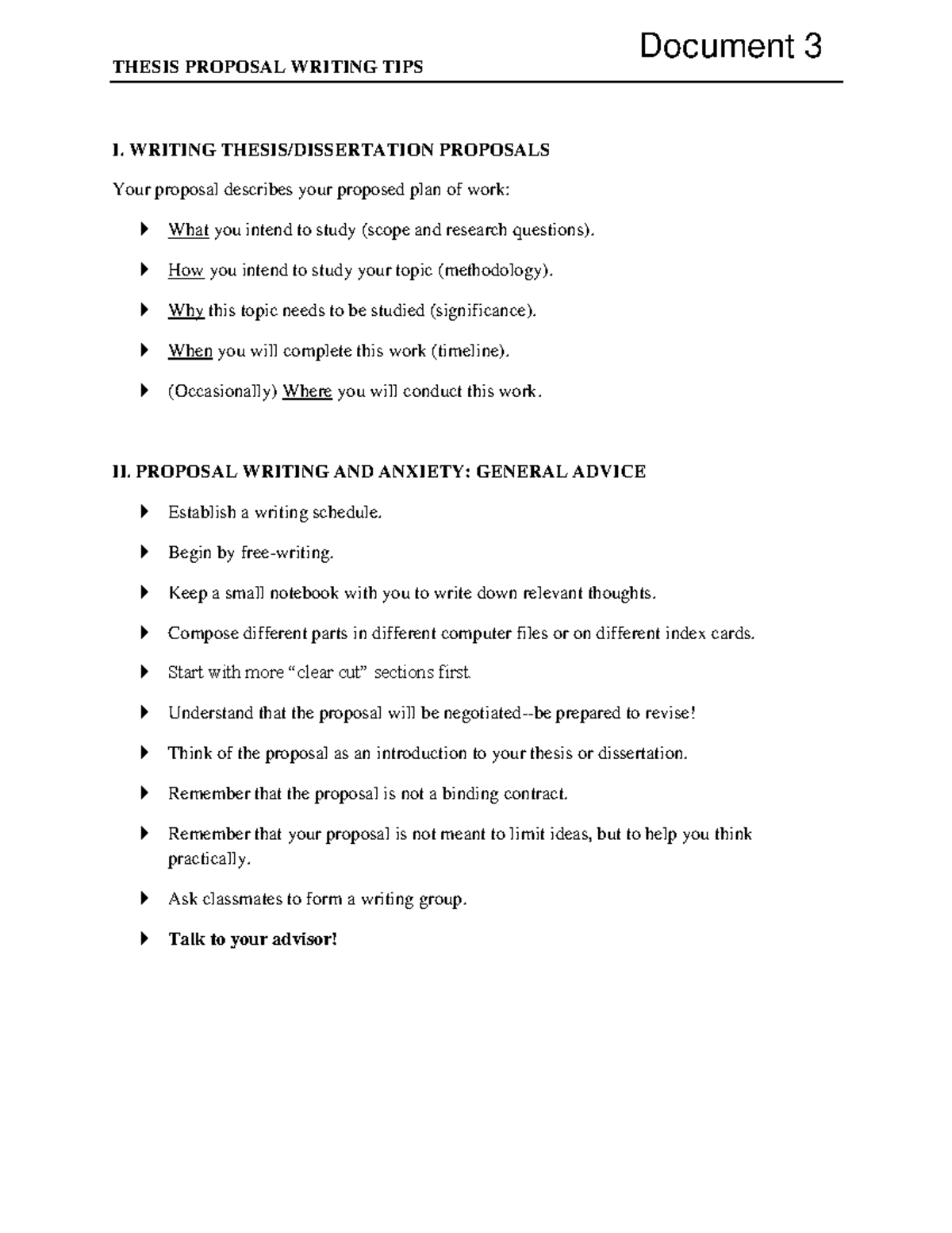 Thesis Proposal Writing Tips: Essential Guidance for Success - Studocu