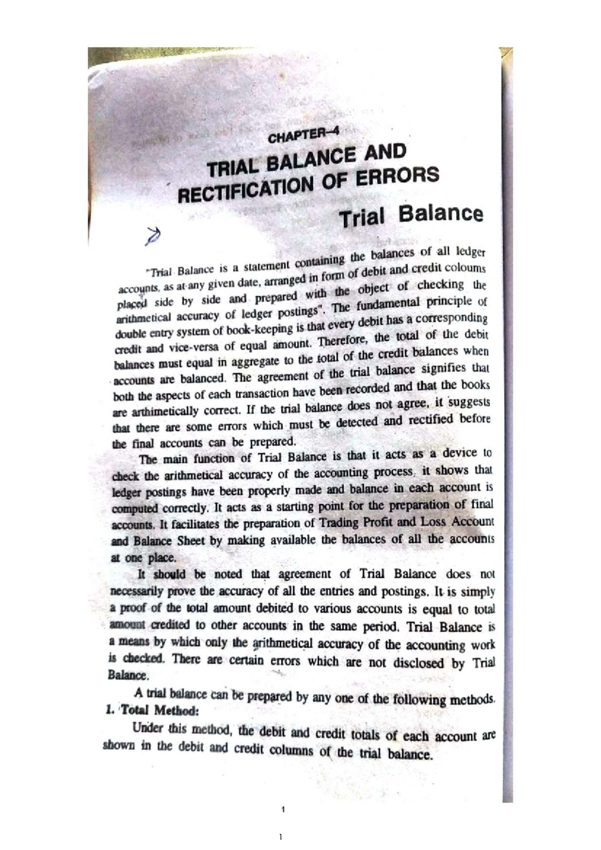 Trial Balance Format: Understanding Errors and Rectification - Studocu
