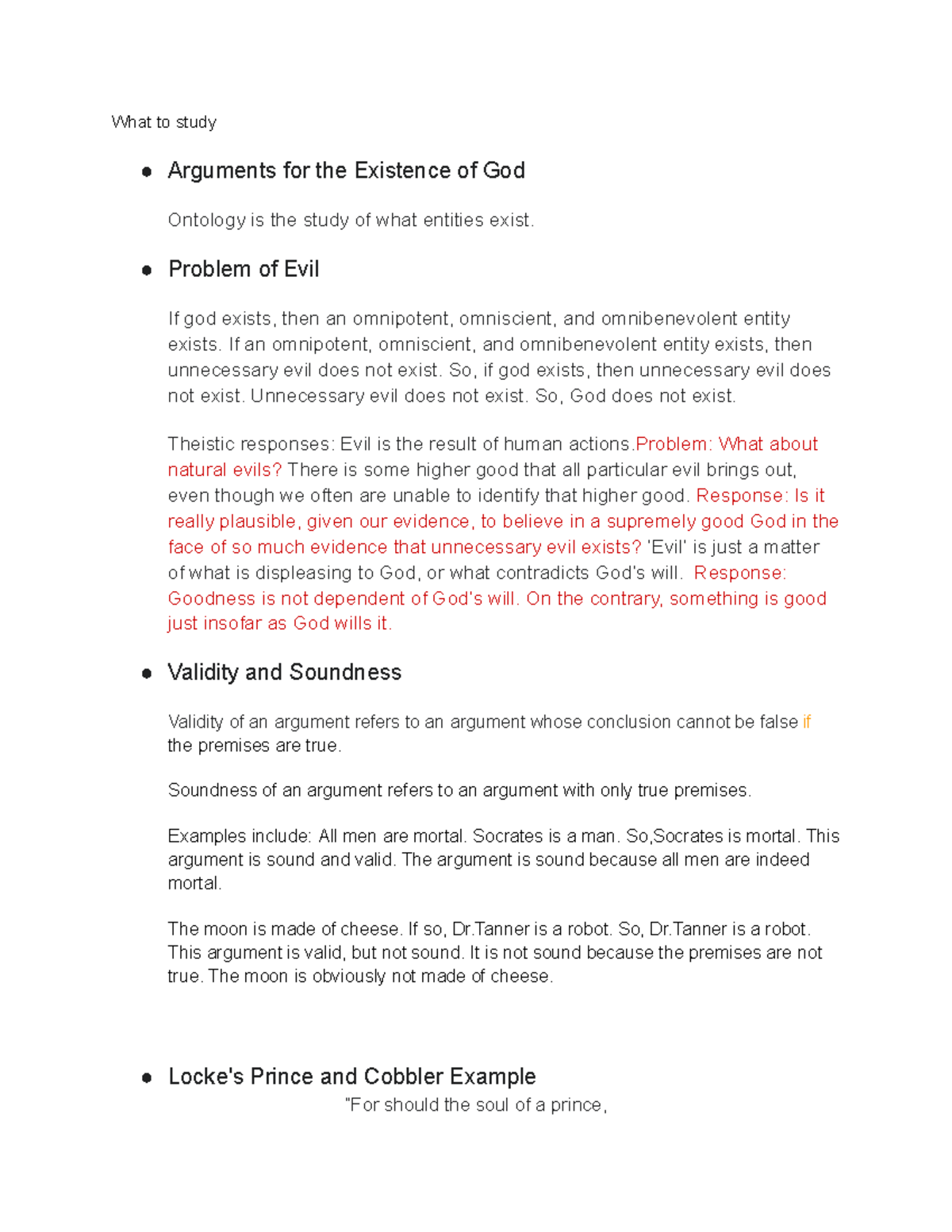 Philosophical Arguments on God: Validity & Soundness (PHIL101) - Studocu