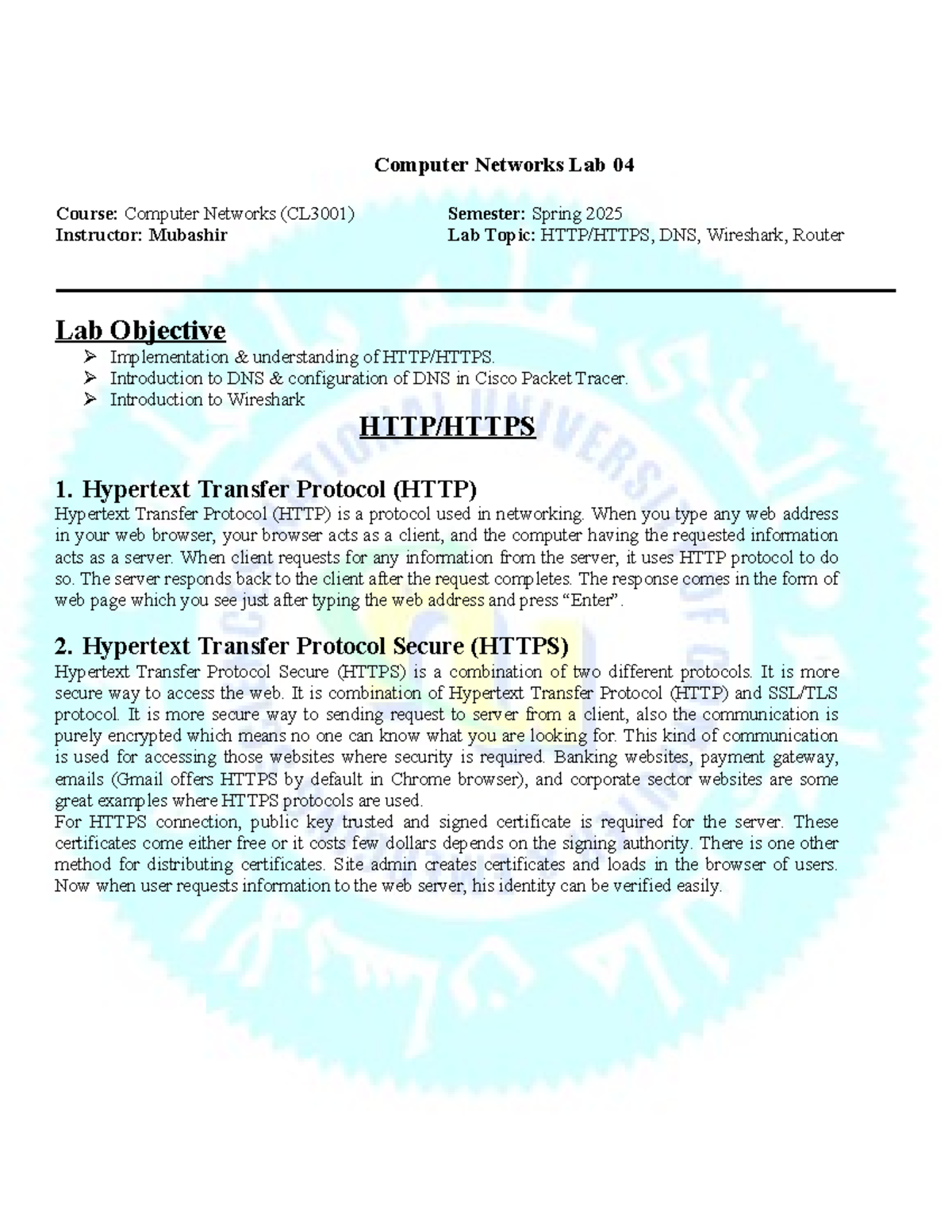 Lab 04 Cn Updated And Dns Implementation In Cisco Packet