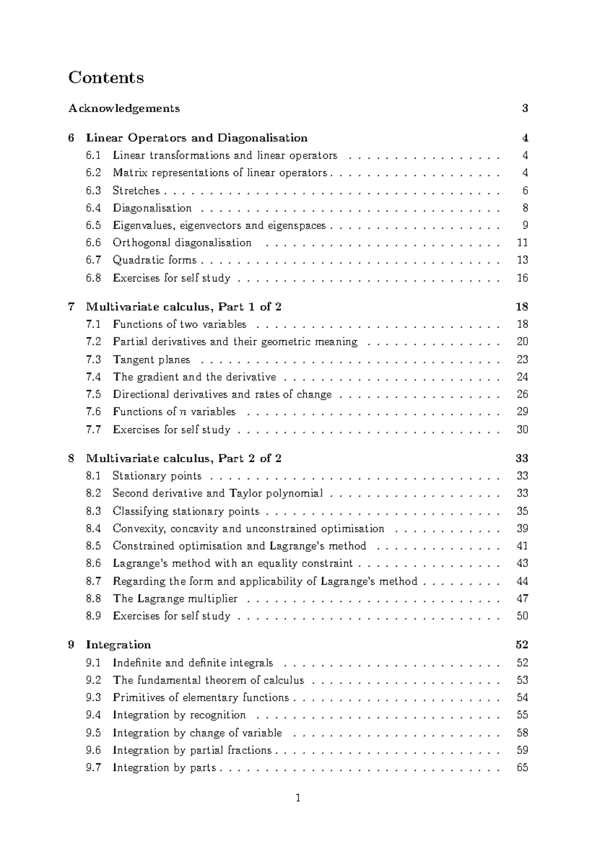 Linear Operators and Diagonalisation Notes (MATH 101) - Studocu