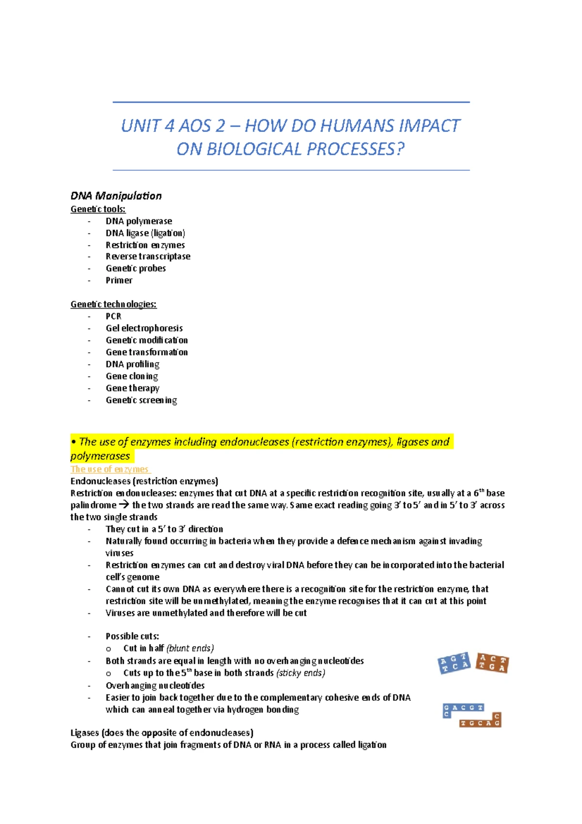 Biology 2024 Unit 4 AOS 1: Immune Responses to Pathogens Explained ...