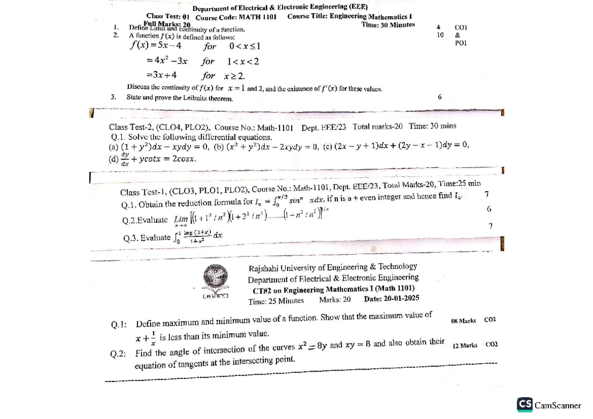 CT 02 CSE (Computer Programming) Q1-Q5 Questions & Answers - Studocu