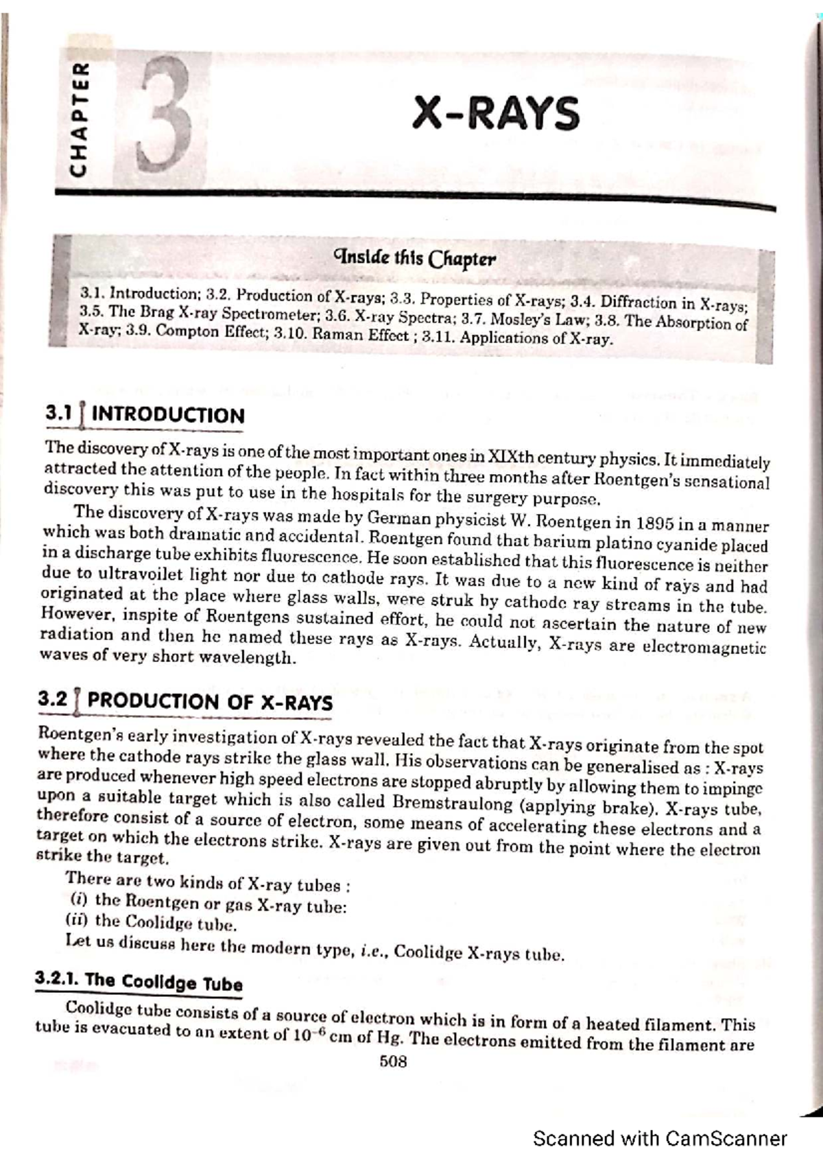 X-rays Production, Properties, and Applications - PHYS 101 Lecture ...