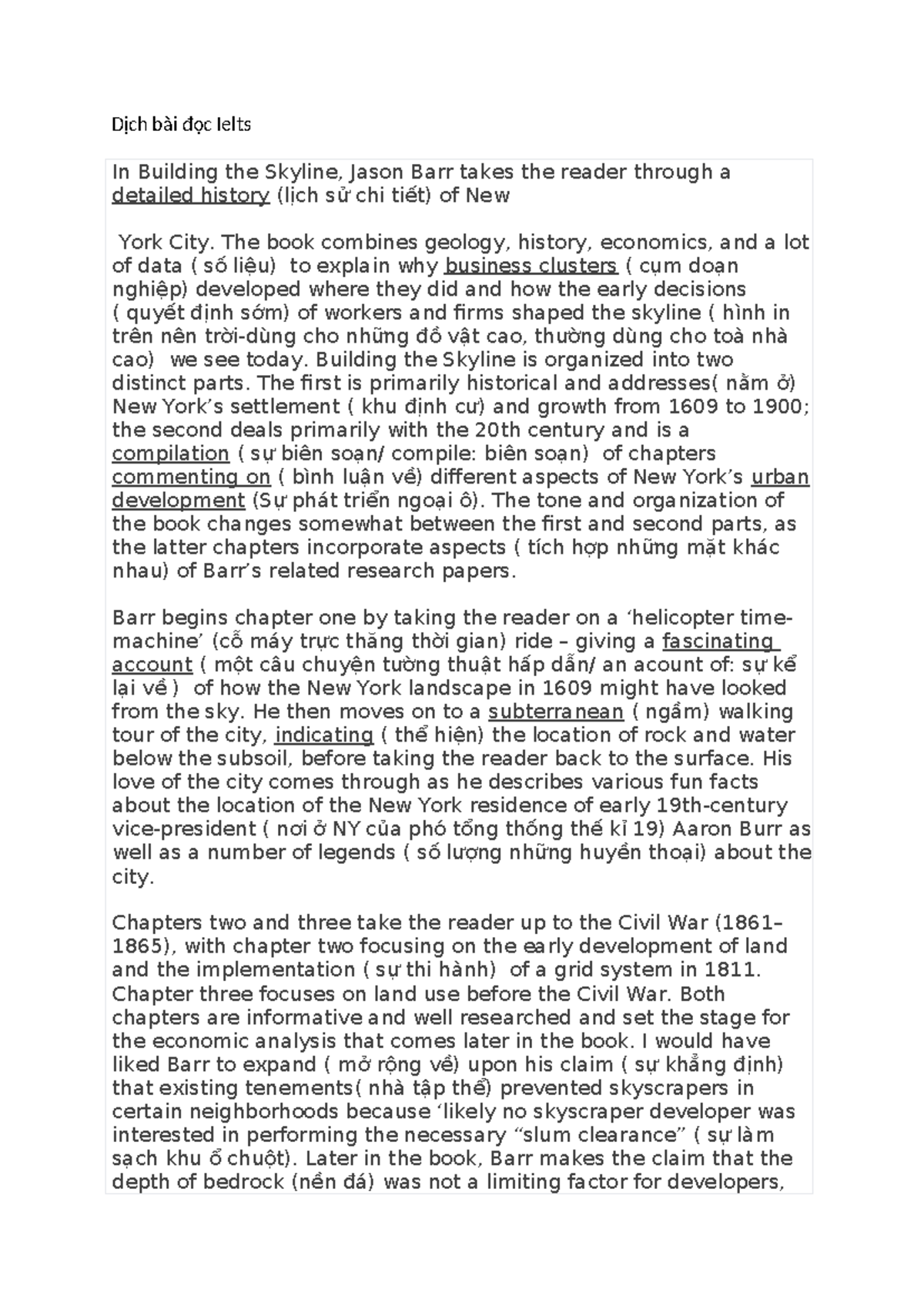Dịch bài đọc IELTS: Phân tích "Building the Skyline" của Jason Barr ...