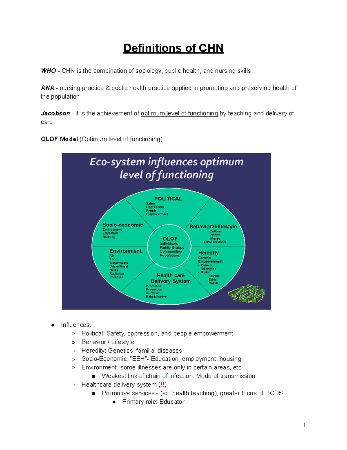 CHN-01 - Comprehensive Overview of Community Health Nursing Concepts ...